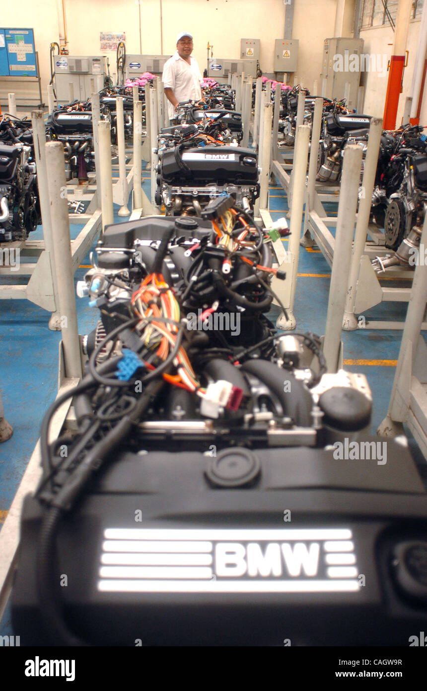 Engine of BMW at BMW assembling factory in Jakarta, Indonesia. Tuesday ...