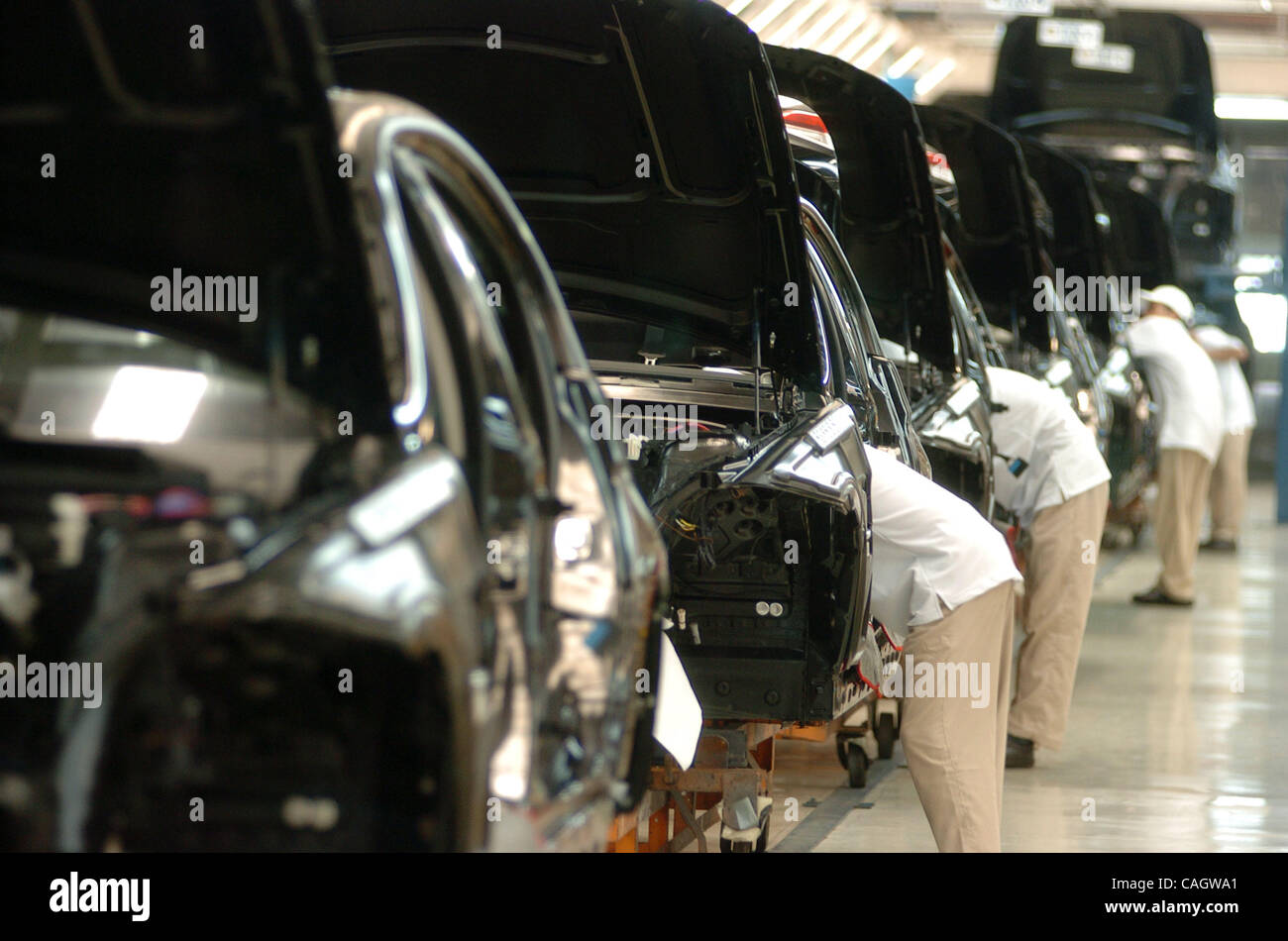 Worker works at BMW assembling factory in Jakarta, Indonesia. Tuesday ...