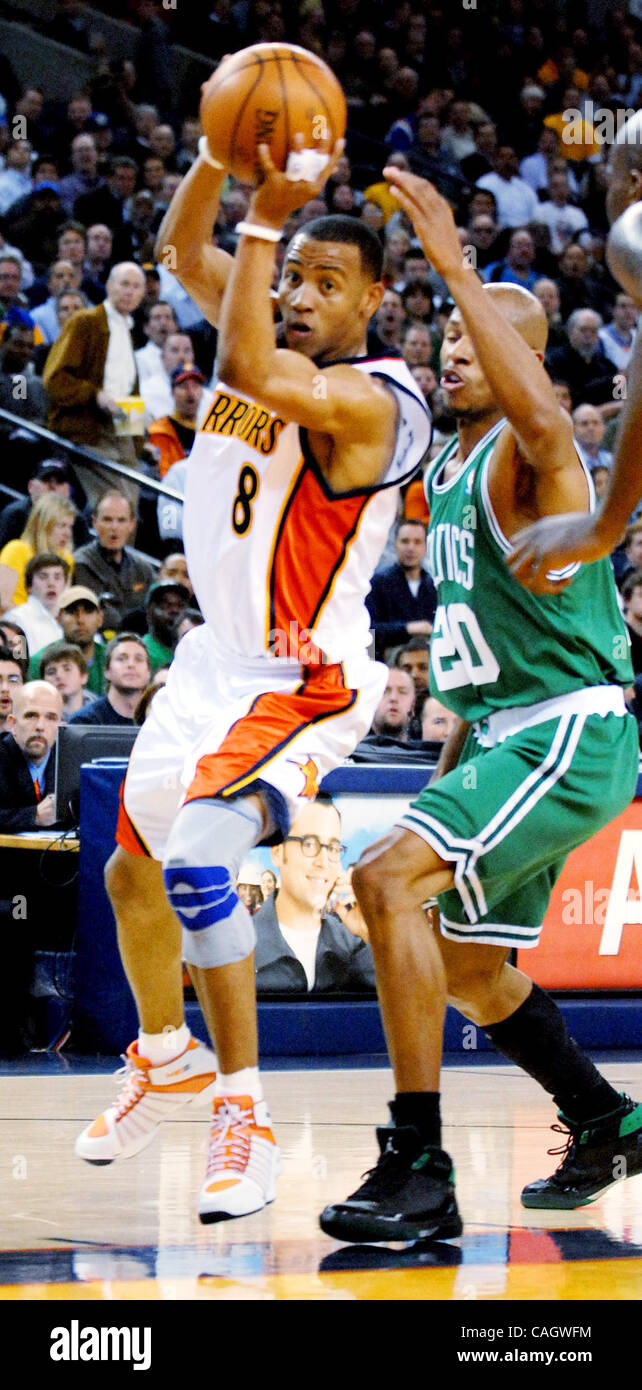 Golden State Warriors Monta Ellis goes past Boston's #20 Ray Allen in ...
