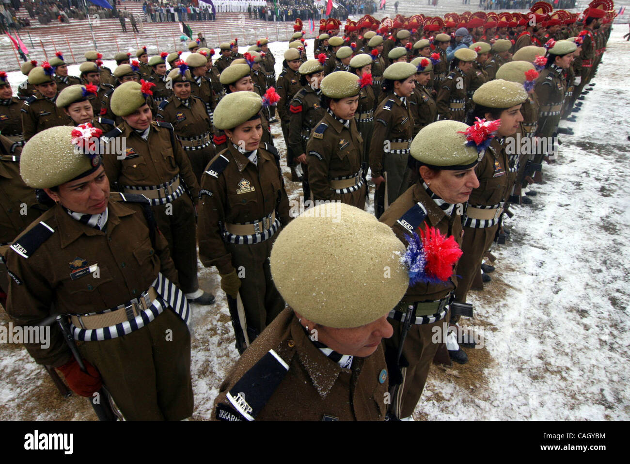 Jammu kashmir police stand guard hi-res stock photography and images ...