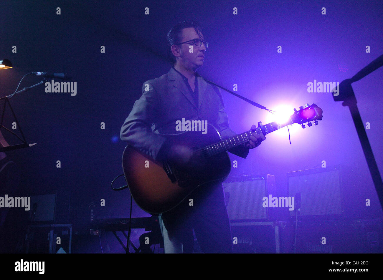 Rock singer "Richard HAWLEY" performing live at the 2008 MIDEM ( 42 th ...