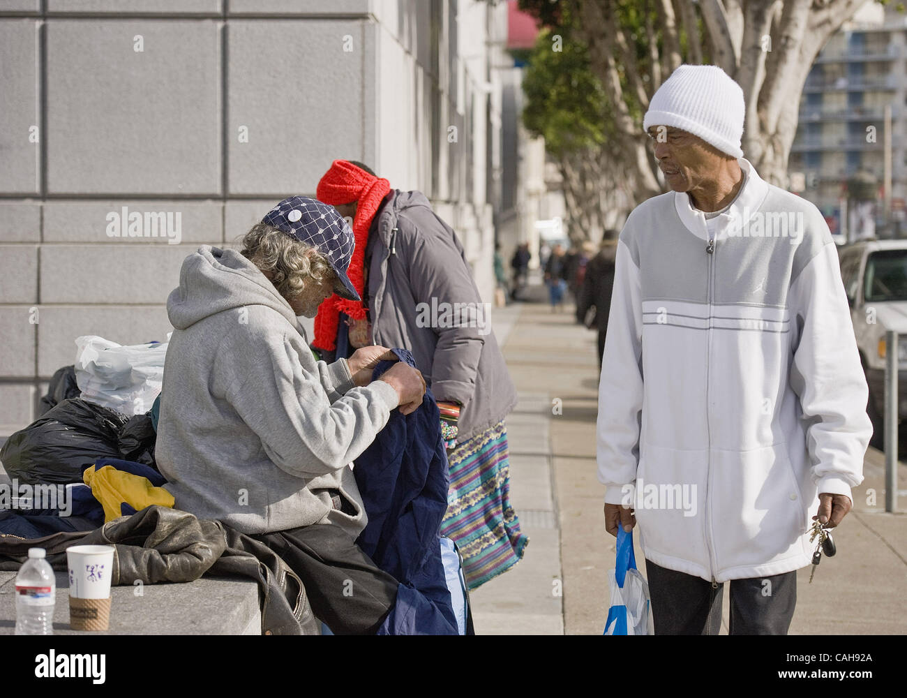 Dec. 27, 2010 - San Francisco, CA, U.S. - Bobby Bogan, 69, (in white ...
