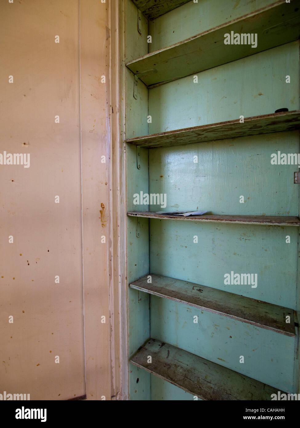 Empty pantry in a foreclosed home in Los Angeles, California, United ...