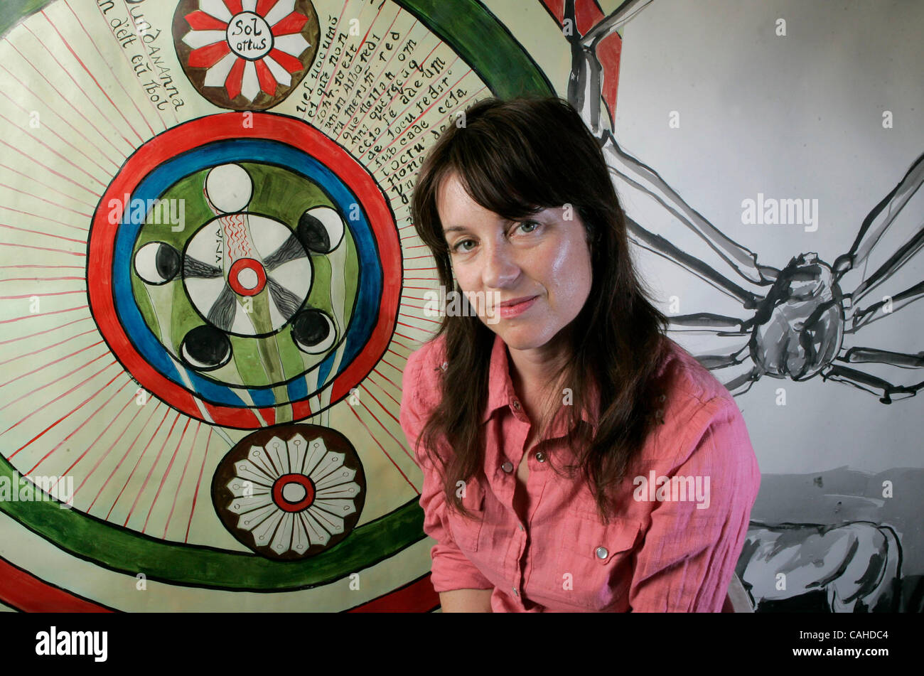 January 15, 2008, La Mesa, California, USA Portrait of artist AMY HYDE ...