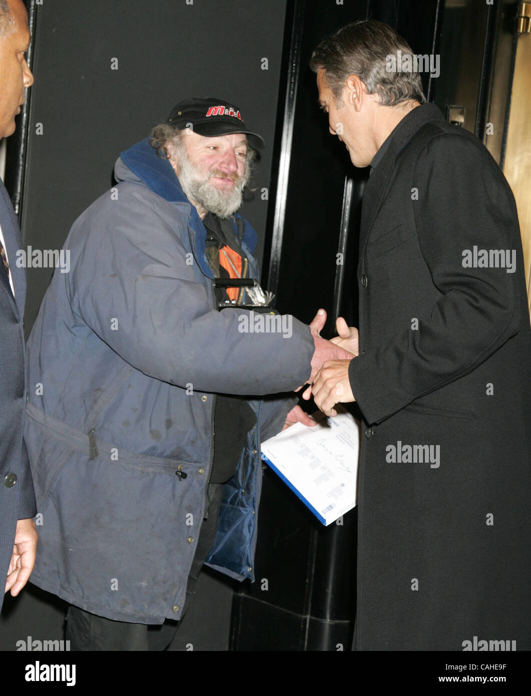 Jan 16, 2008 - New York, NY, USA - Actor GEORGE CLOONEY greets RADIOMAN ...