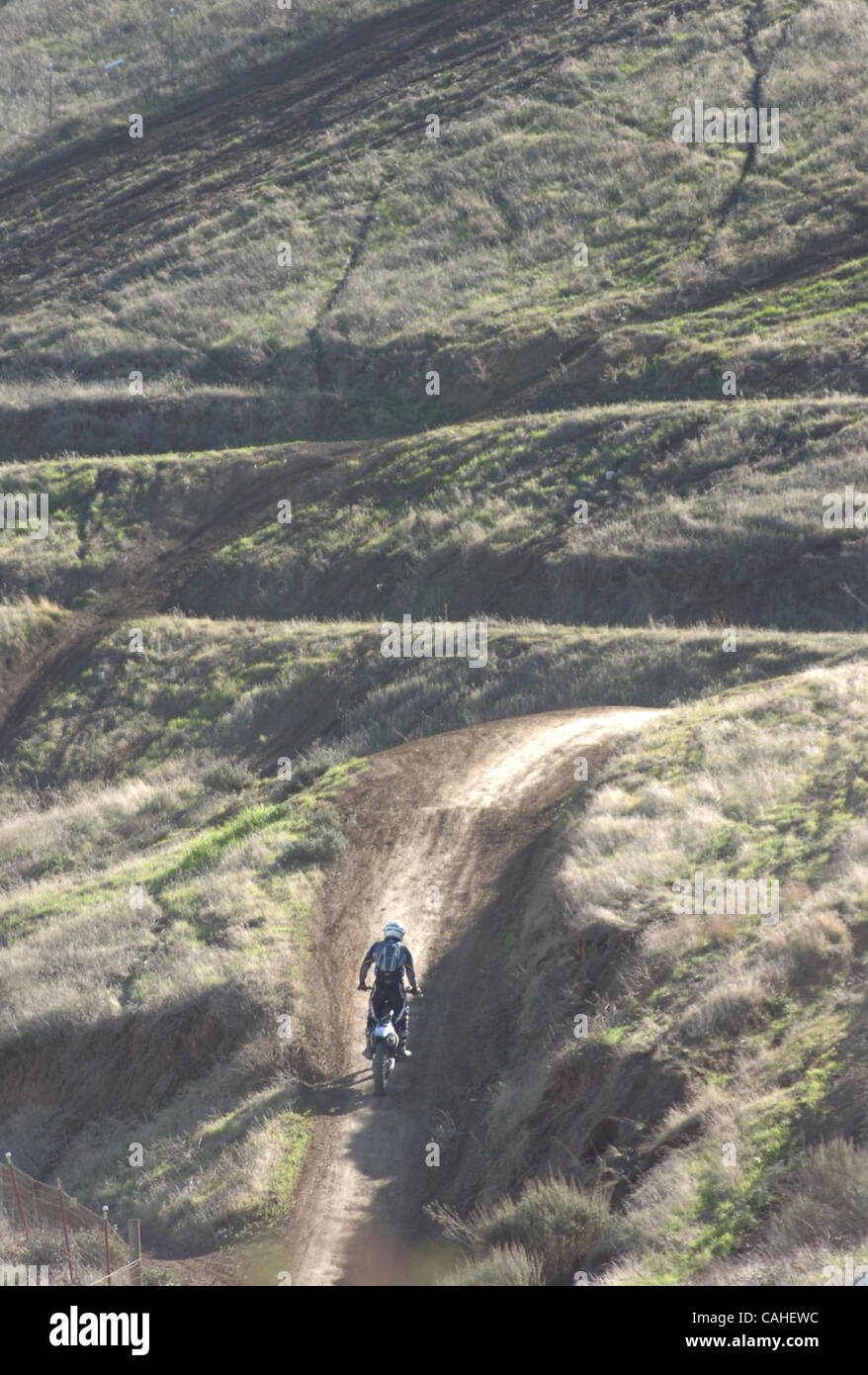 A motocross rider rides in the Carnegie State Vehicular Recreational ...