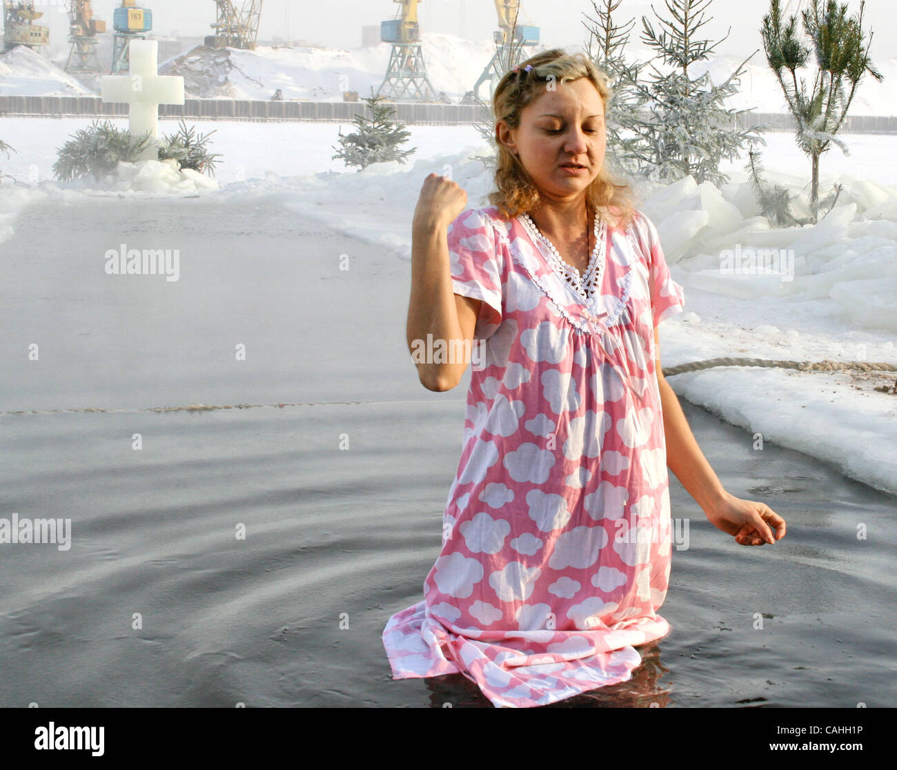 Epiphany bathing russian tradition russian hi-res stock photography and ...