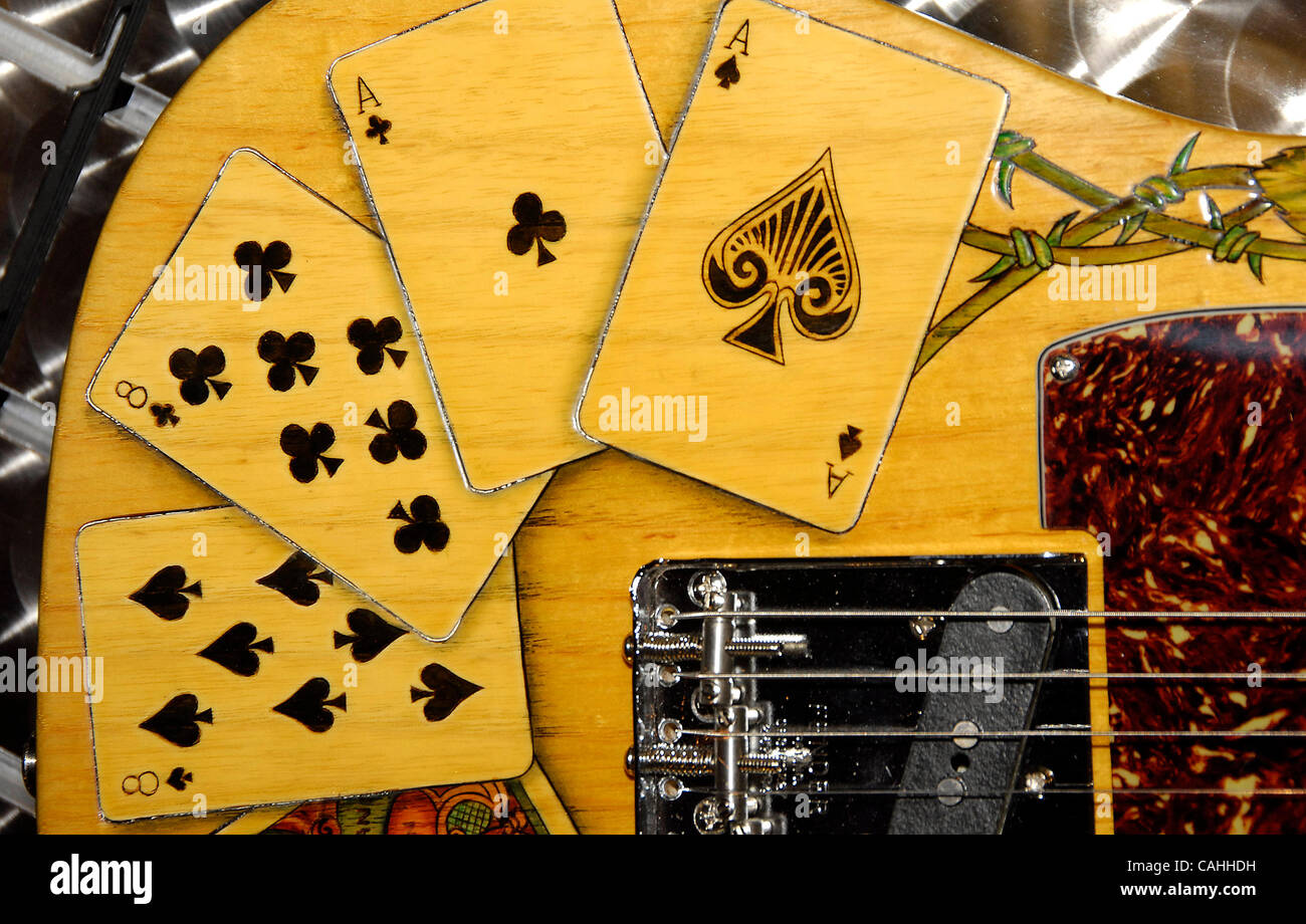 January 19, 2008; Anaheim, CA, USA; Custom paint detail on a FENDER ...