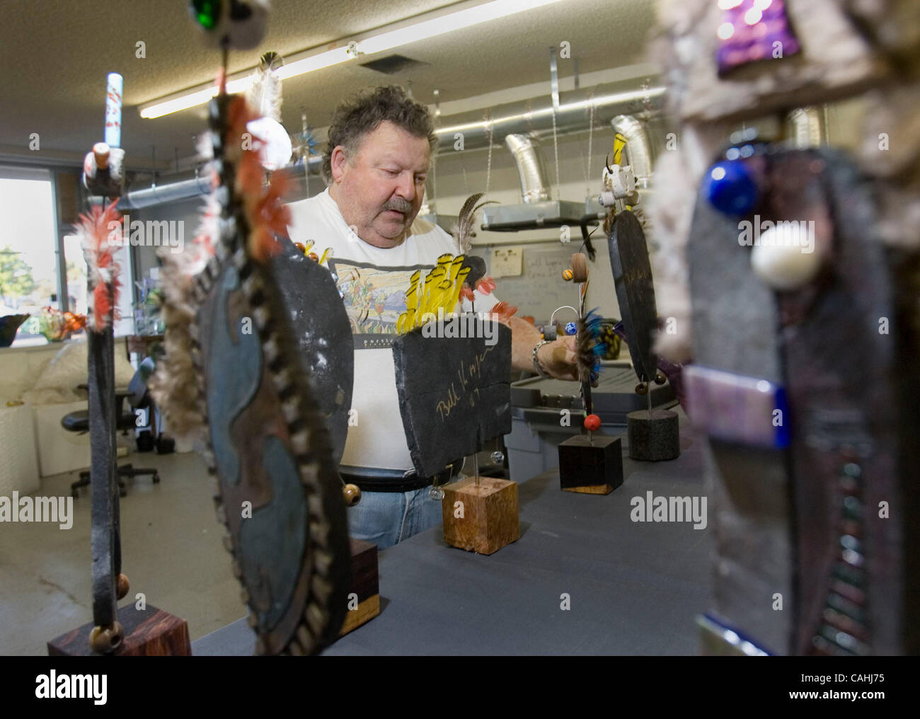 December 4, 2007 Escondido, Ca. USA Longtime glass blower BILL KASPER ...