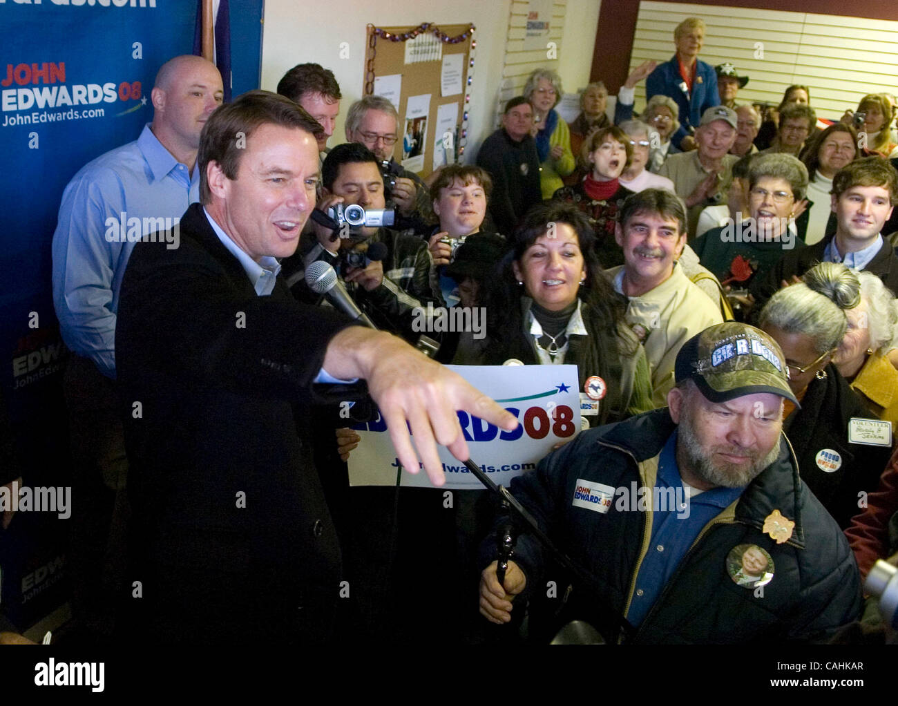 SENECA, SC - DECEMBER 6: Democratic presidential candidate John Edwards ...