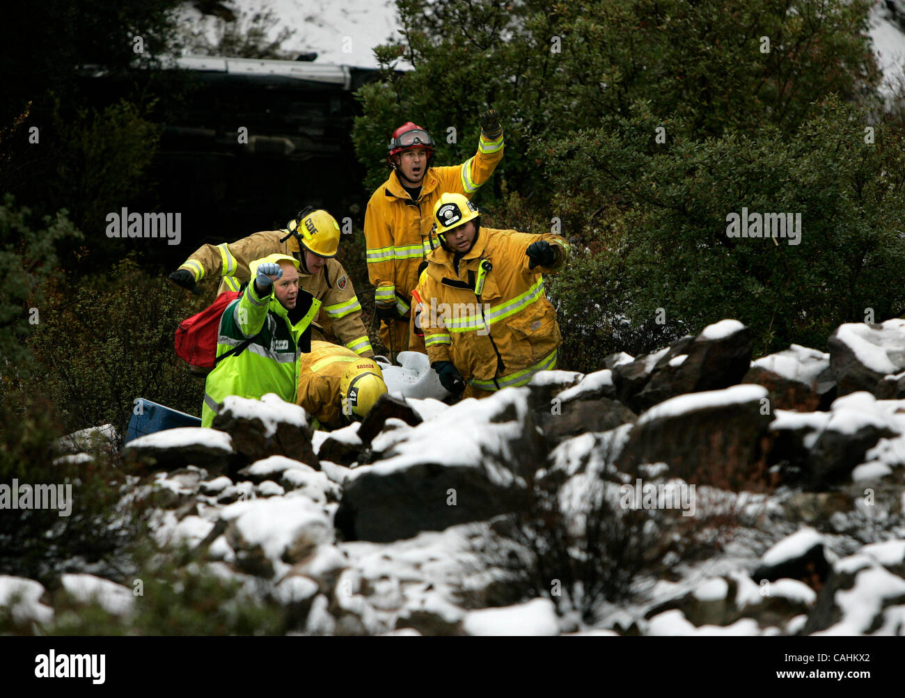Dec. 8, 2007, Pine Valley, Ca. -- Fire fighters from the US Forest ...