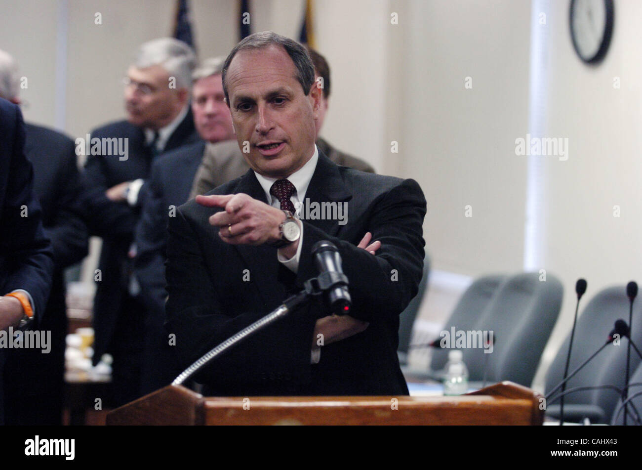 Chief Executive Officer - MTA Elliot G. Sander speaks to the press ...
