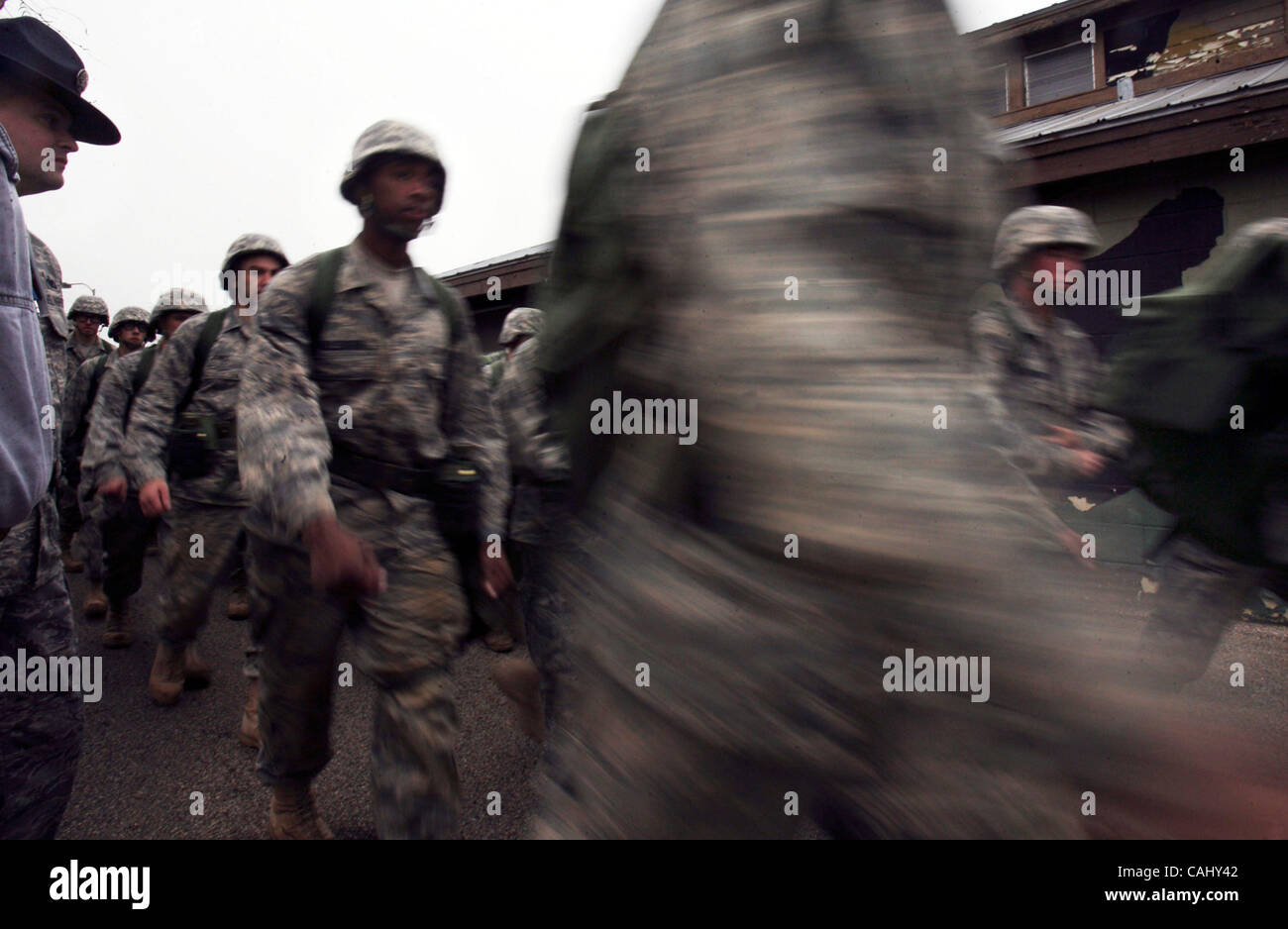 METRO- Recruits file along as they make their way down the obstacle ...