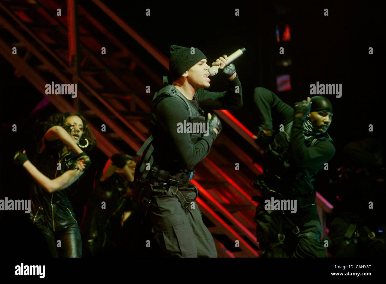 Chris Brown performing at Madison Square Garden, NYC on December 21 ...