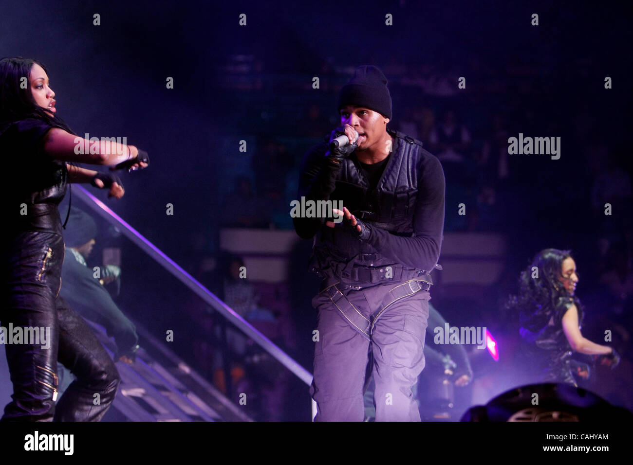 Chris Brown performing at Madison Square Garden, NYC on December 21 ...