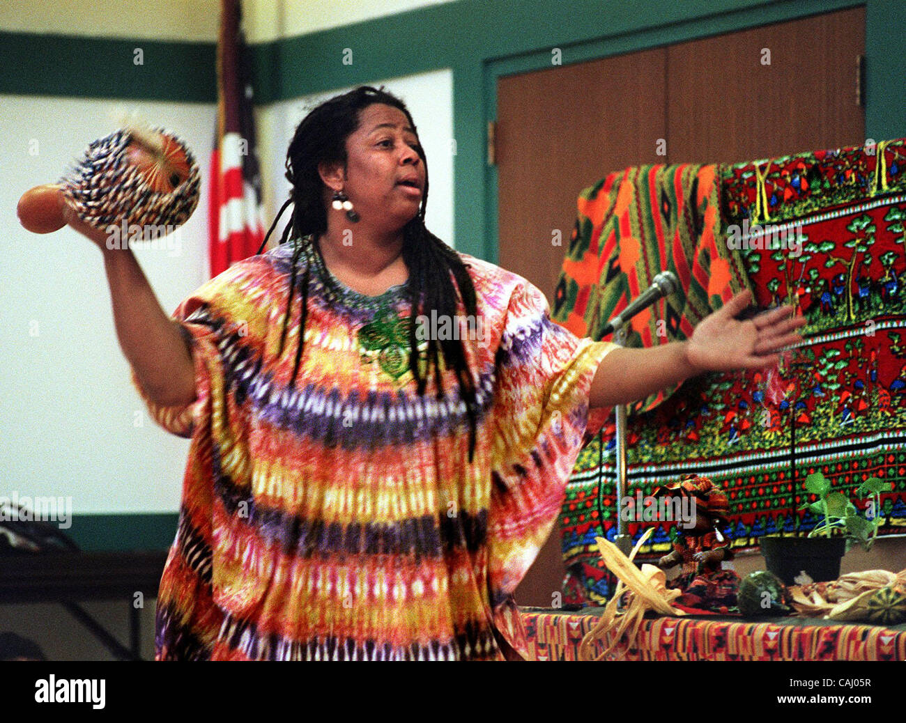 Maia Morton (cq), of Sacramento, leads her youthful dance group, "Moja ...