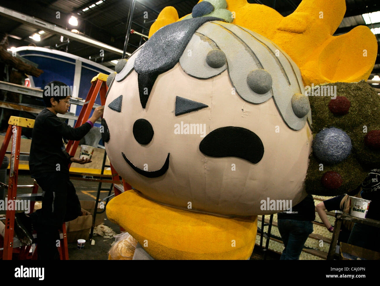 Dec 29, 2007 - AZUSA , CA, USA - Olympic themed float showing the five ...