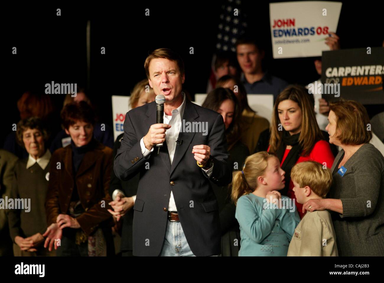 Jan. 3, 2008 - New York, New York, U.S. - K55973TGA.JOHN EDWARDS ...