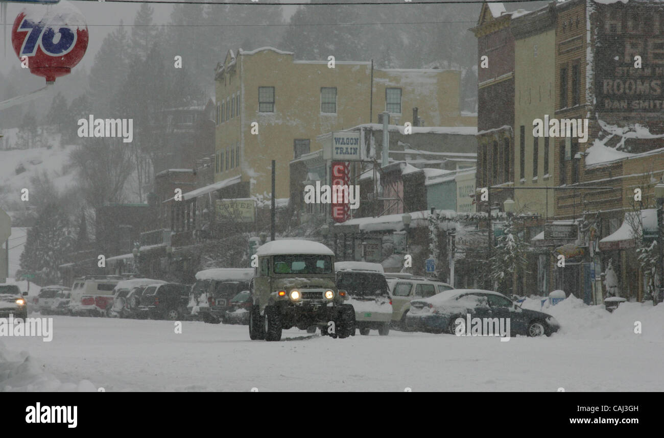 Downtown Truckee, CA covered in freash snowfa'', on Saturday, Jan 5th ...