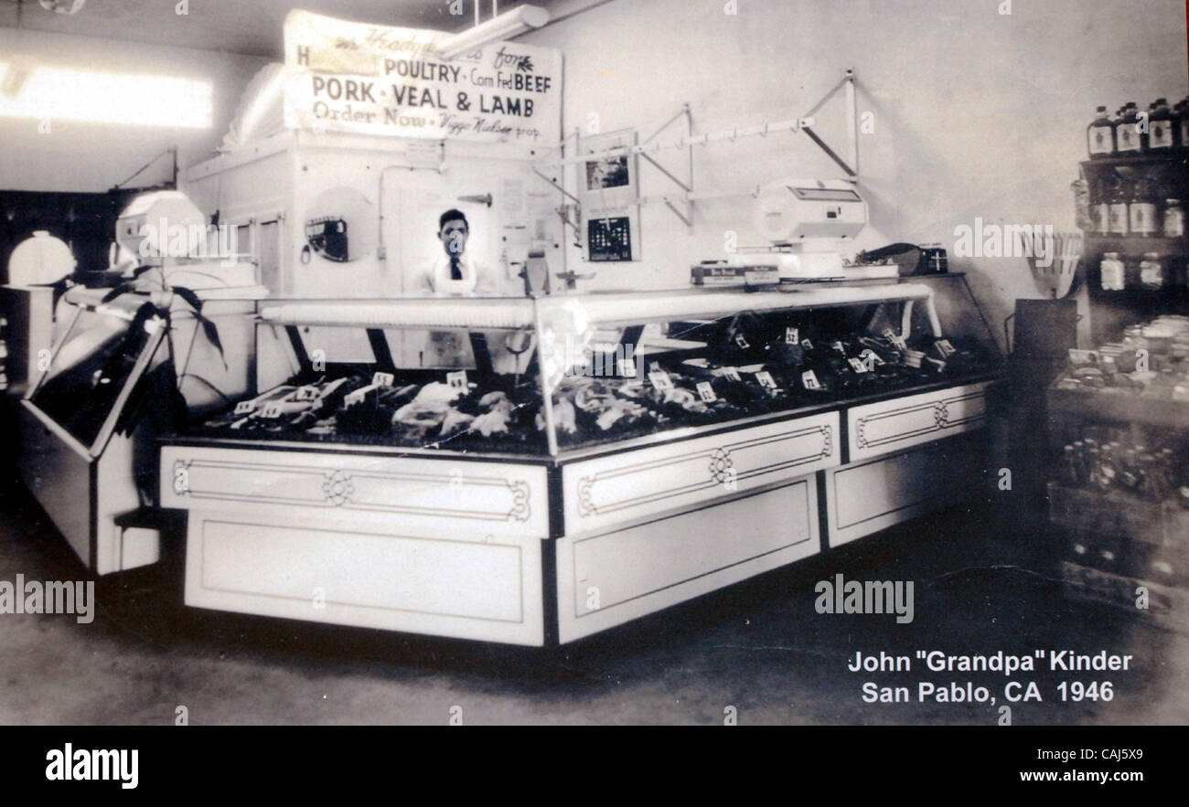 This historic photo showing John Kinder at his shop in 1946 was copied ...