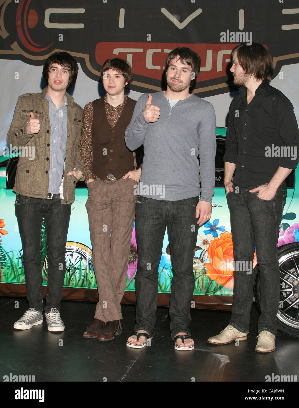 Jan 09, 2008; Hollywood, California, USA; Musical Group: Panic At The ...