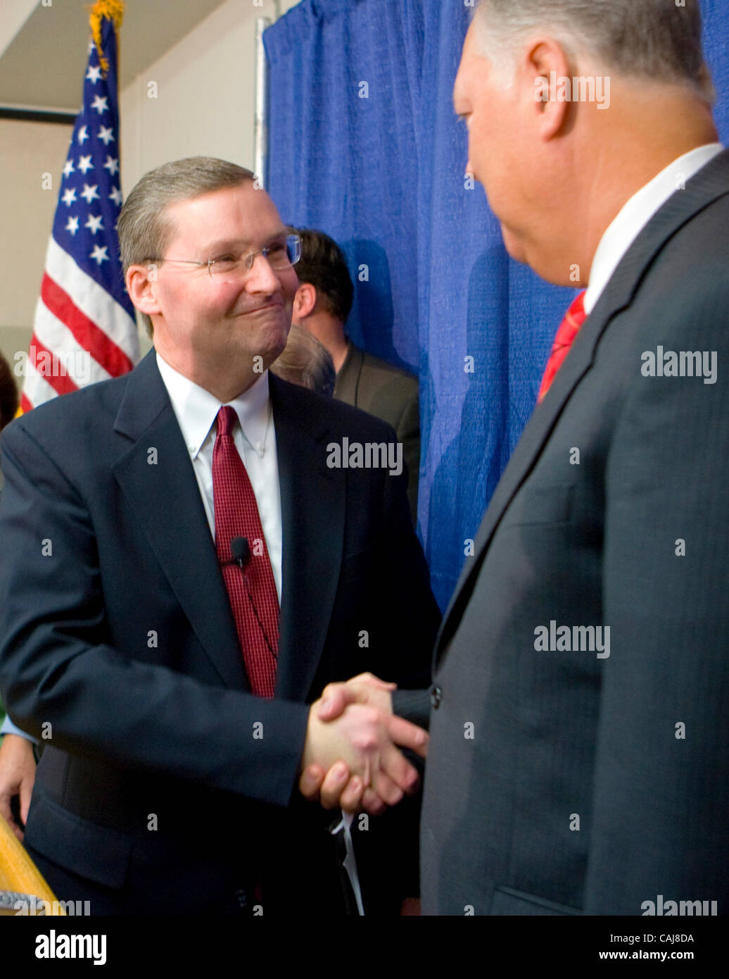 Congressman John Doolittle shakes the hand of california Senator Sam ...