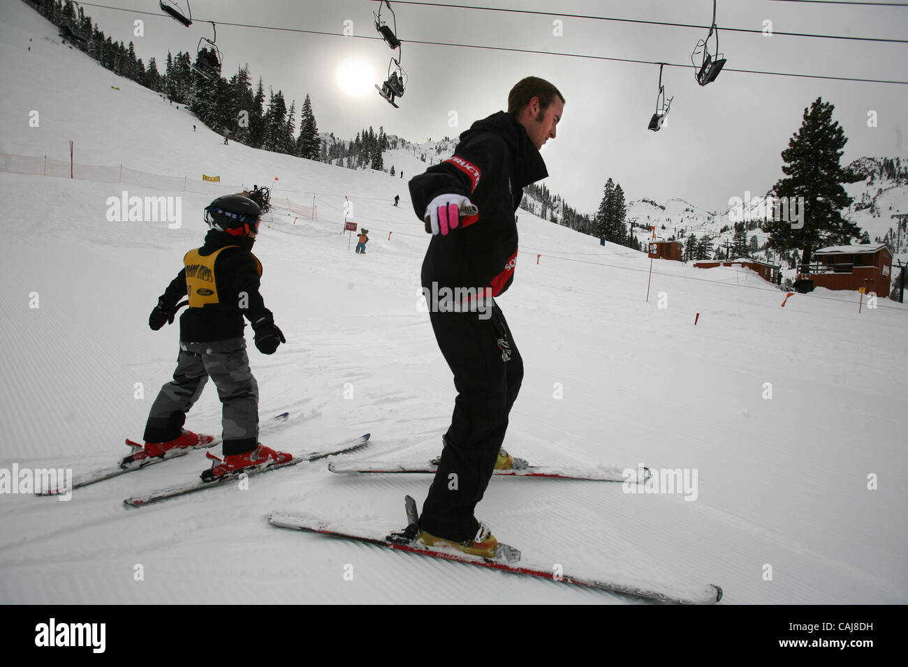 THIRD OR JUMP -- David Taylor an instructor for the Kid Ski School at ...