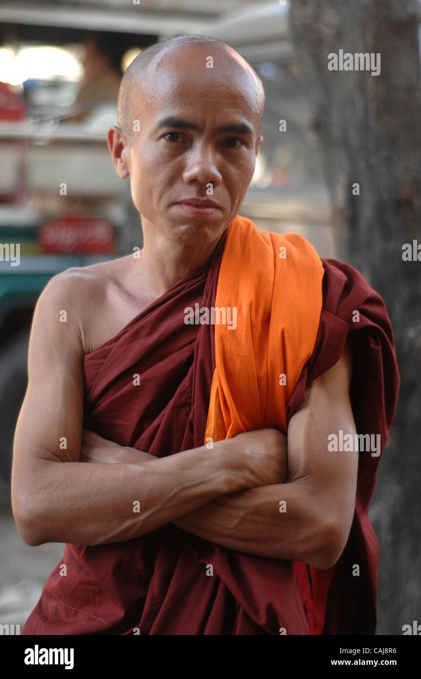 Jan 11, 2008 - Mandalay, Burma, Myanmar - A Burmese monk, wearing the ...