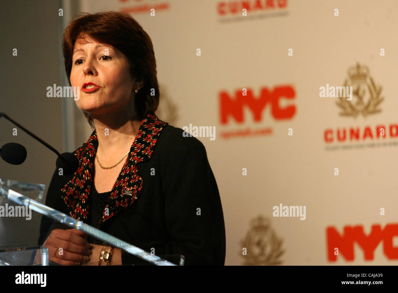 Cunard Line president Carol Marlow. Deputy Mayor Robert Lieber, NYC ...