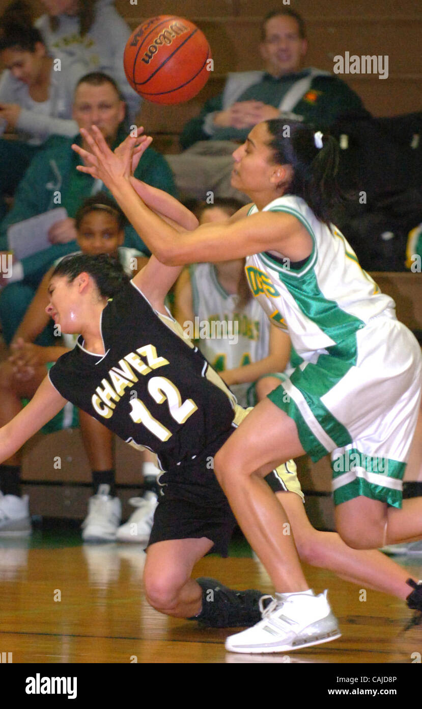 Tracy High basketball player Stefanie Eubanks and Chavez's Cassandra ...