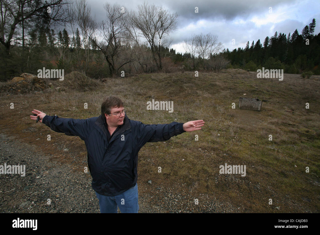 Dave Watkinson stands at the site were the mining building will be ...