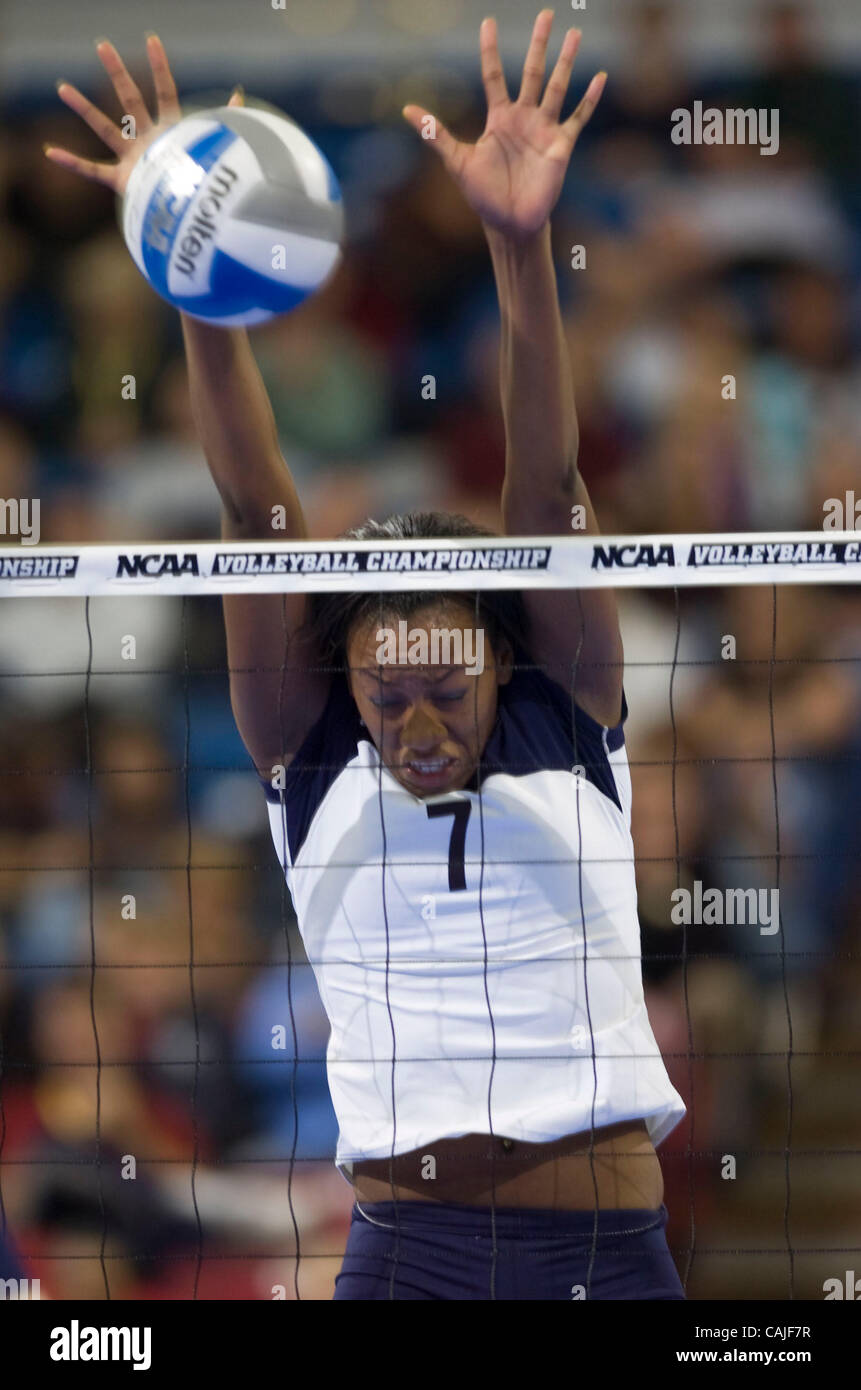 Penn State Nittany Lion Arielle Wilson blocks a Cal Bear shot during ...