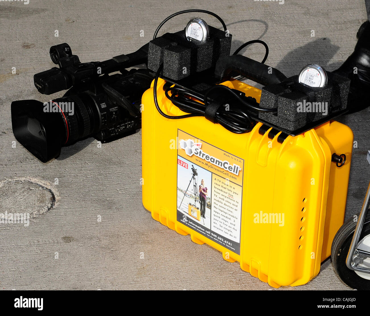 Jan 8,2010 - Las Vegas Nevada, USA. Ken Lee of StreamCell shows off the ...