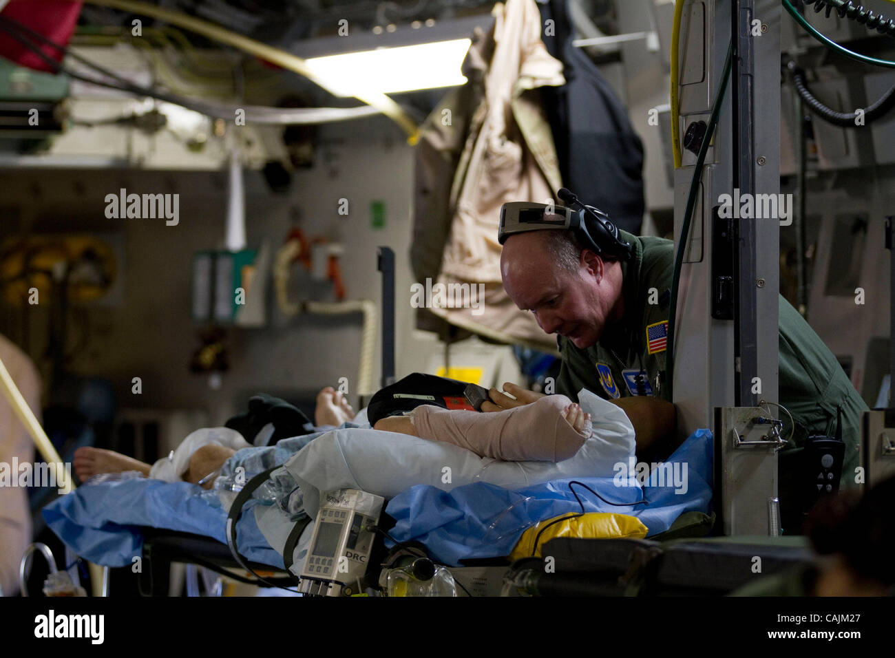 AF Captain Erskine Cook, a flight nurse with the 86th AES (Aeromedical ...