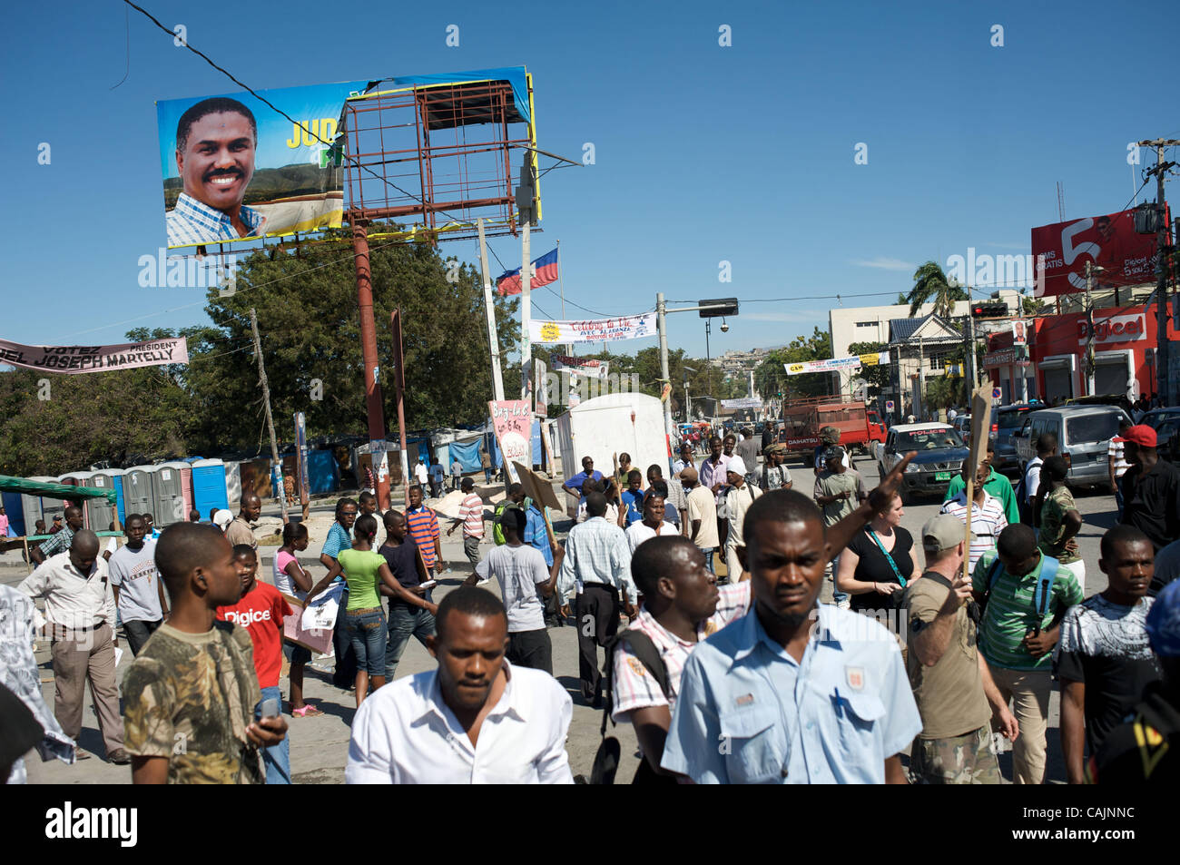 Jan 12, 2011 - Port-au-Prince, Haiti - Protesters with the group IRKEFD ...