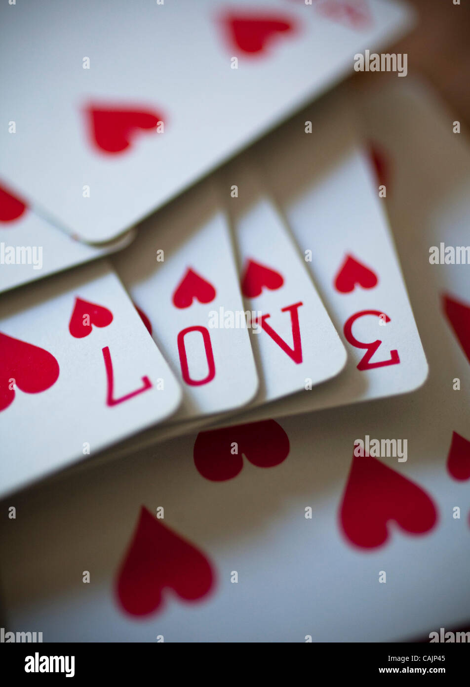Jan. 12, 2011 - Fort Worth, Texas, U.S. - A suite of hearts from a ...