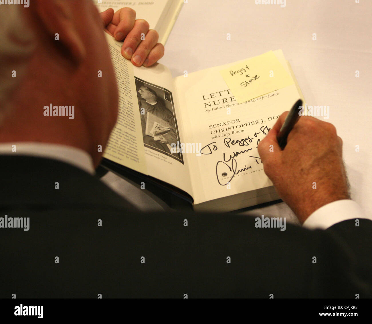 Headline: Sen. Chris Dodd Book Signing Caption: CT Senator and ...