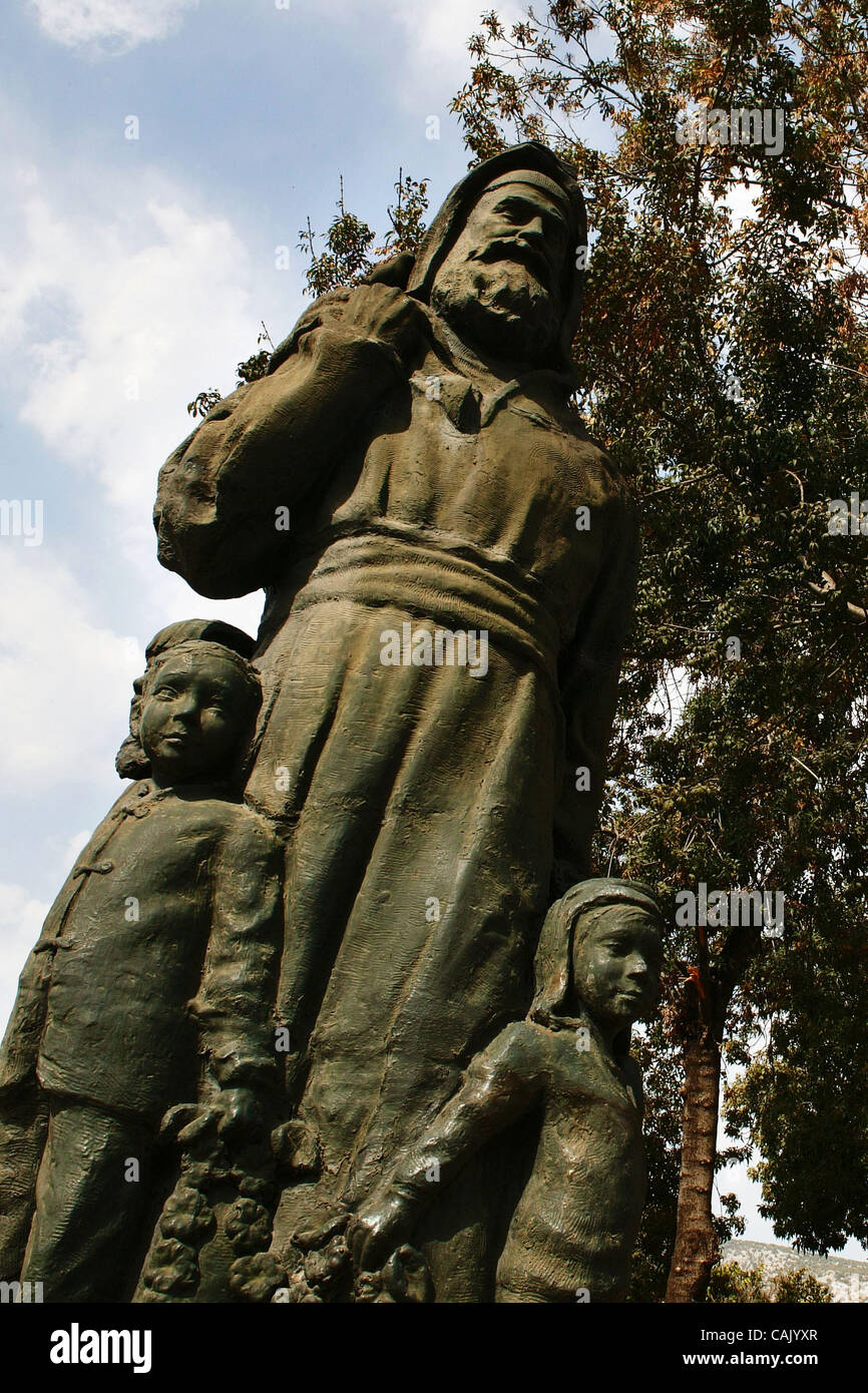 A statue of St. Nicholas stands in his hometown of Myra Turkey ...