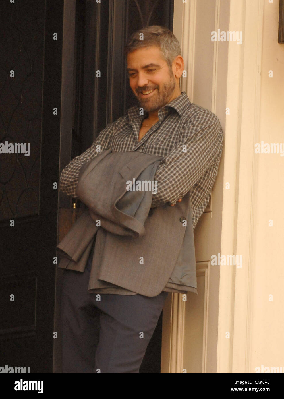 Oct 03, 2007 - New York, NY, USA - GEORGE CLOONEY on the set of 'Burn After Reading' in Brooklyn ...