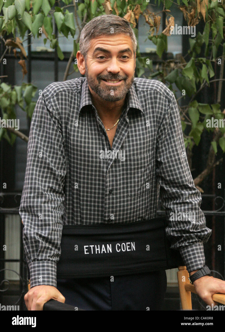 Oct 03, 2007 - New York, NY, USA - Actor GEORGE CLOONEY on the set of his new movie 'Burn After ...