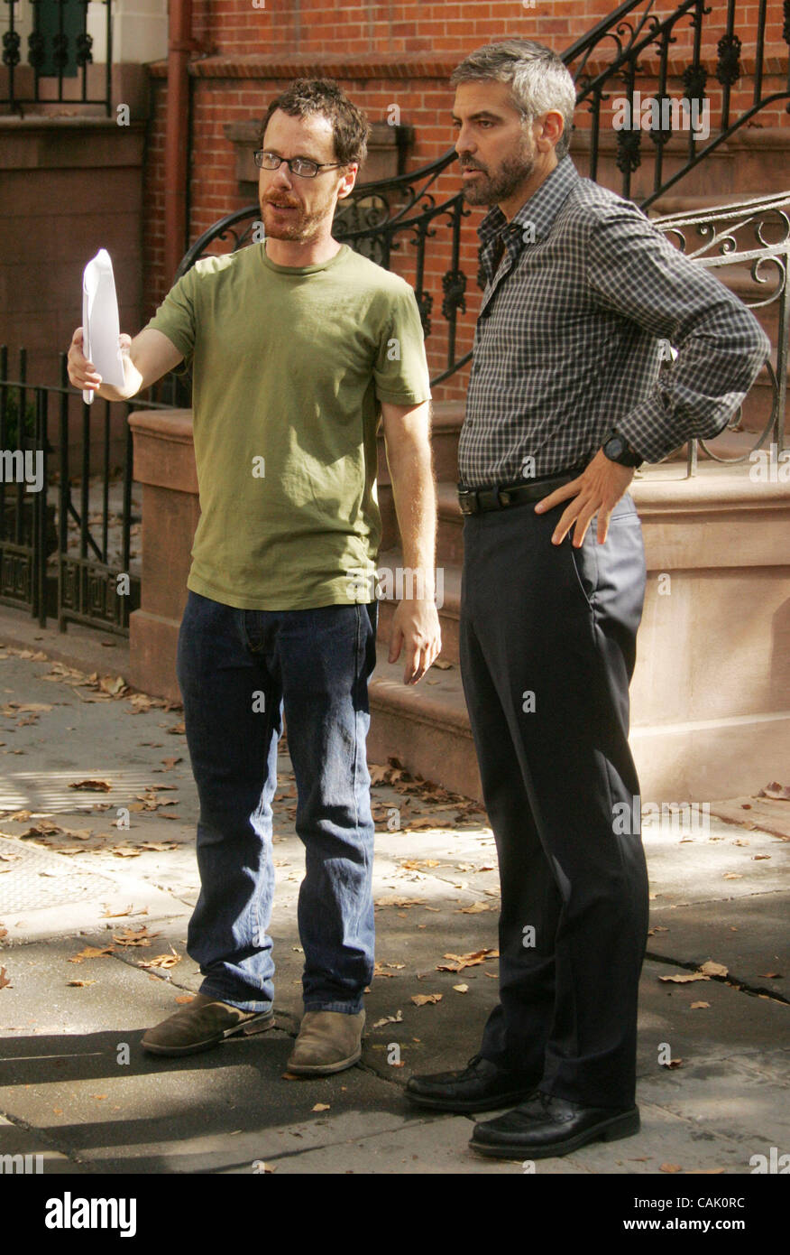 Oct 03, 2007 - New York, NY, USA - Director ETHAN COEN and actor GEORGE ...