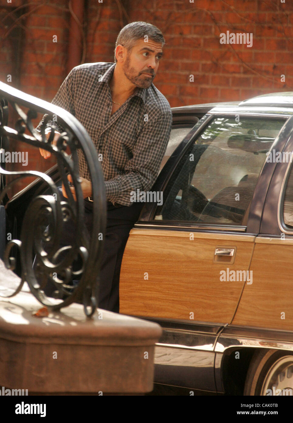 Oct 03, 2007 - New York, NY, USA - Actor GEORGE CLOONEY on the set of his new movie 'Burn After ...