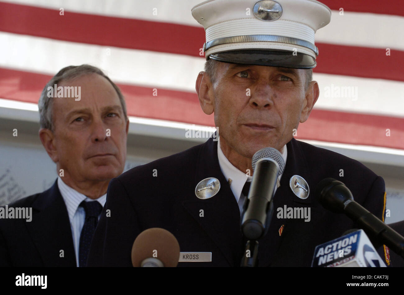FDNY Lt. (retired) 9/11 first responder Mickey Cross speaks as Mayor ...