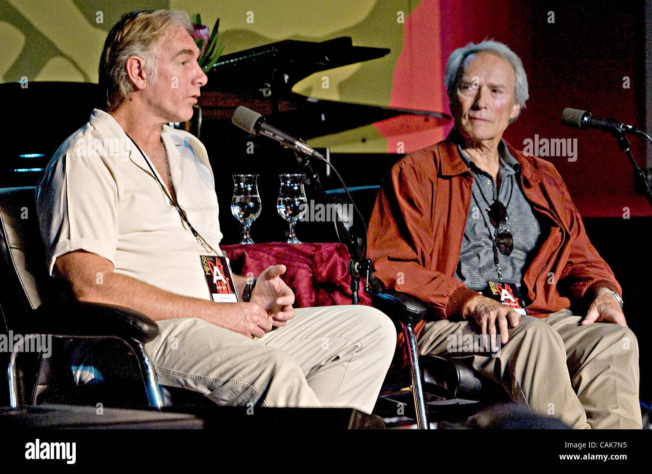 Film makers John Sayles(left) and Clint Eastwood speak about music and ...