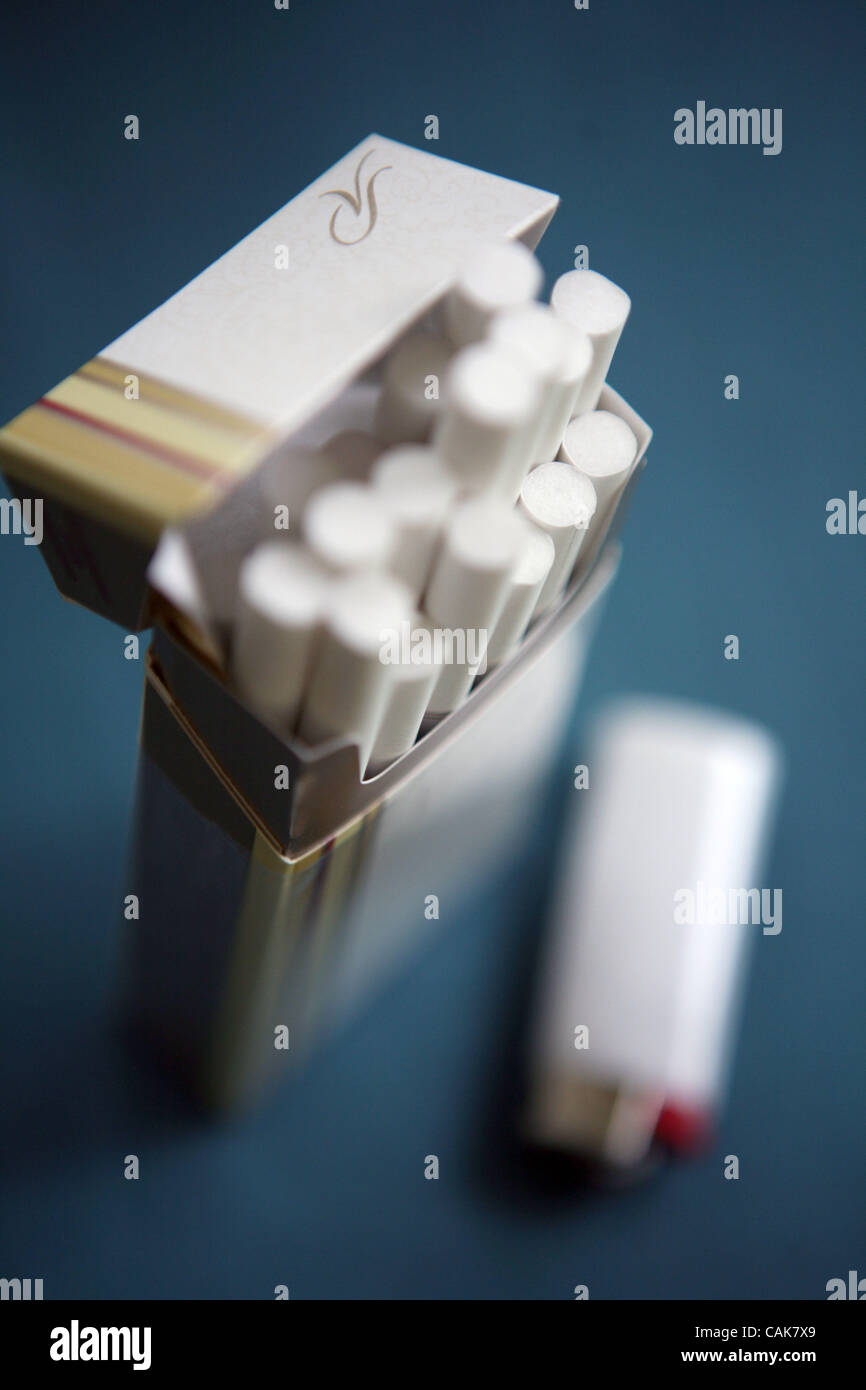 Sep 24, 2007 - Pensacola, Florida, USA - A pack of cigarettes and ...