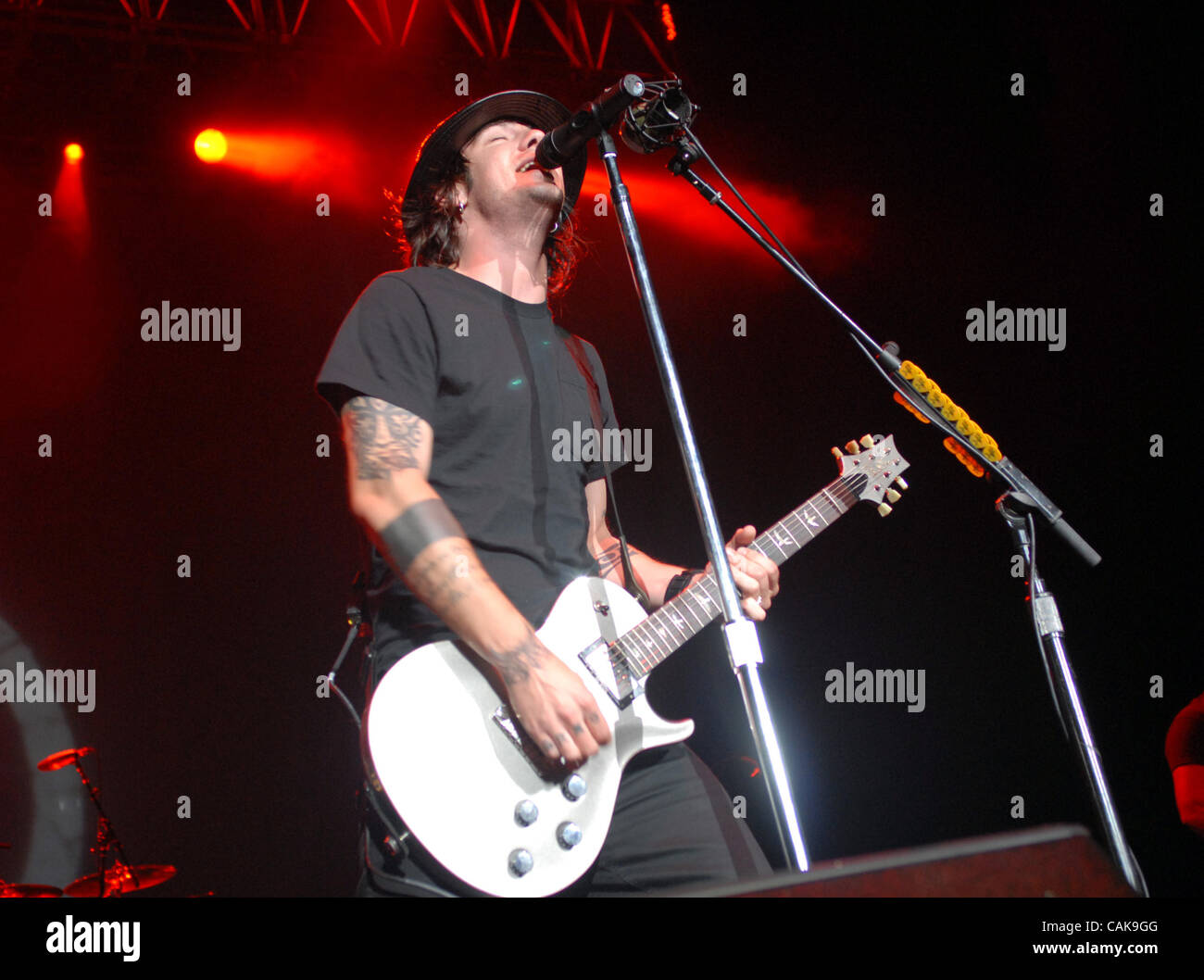 Sep. 26, 2007 Raleigh, NC; USA, Singer ADAM GONTIER of the band Three ...