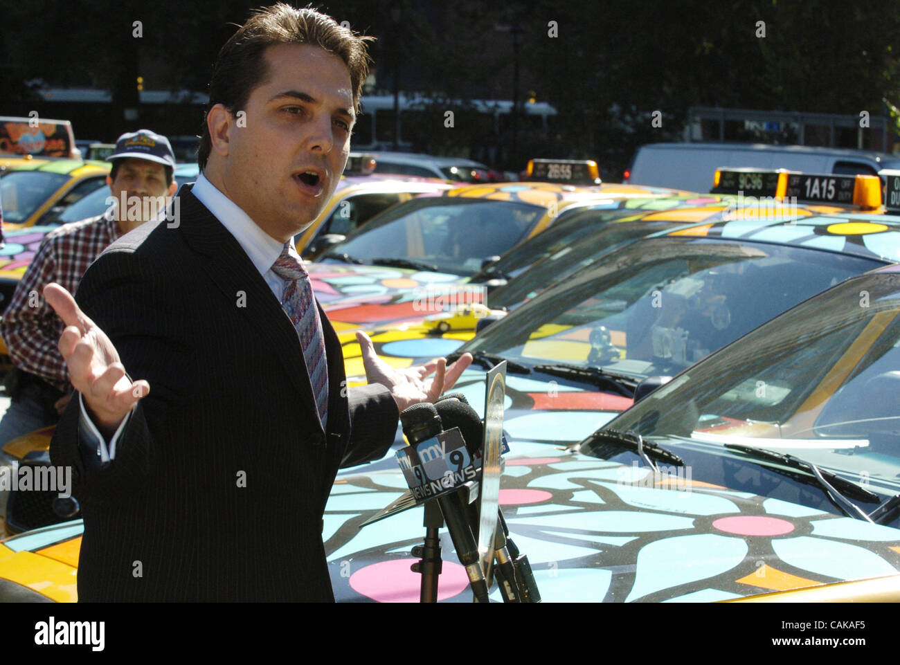 TLC Commissioner and Chair Matthew Daus speaks at a press conference in ...