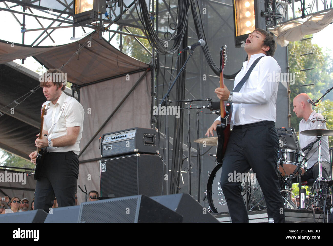 Sep. 14, 2007 Austin, TX; USA, (L-R) Bass Guitarist BJORN YTTLING ...