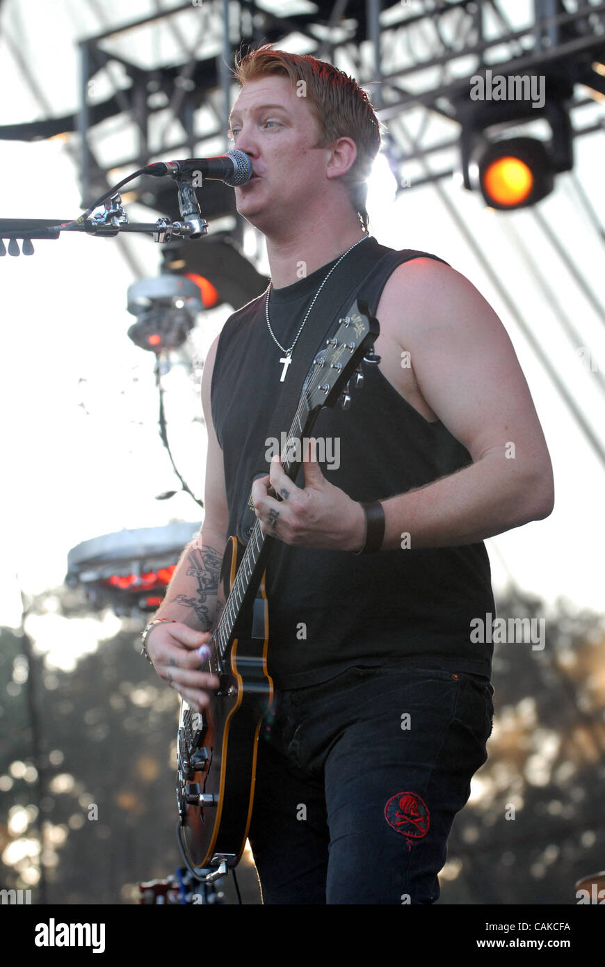 Sep. 14, 2007 Austin, TX; USA, Singer JOSH HOMME of the band Queens of ...