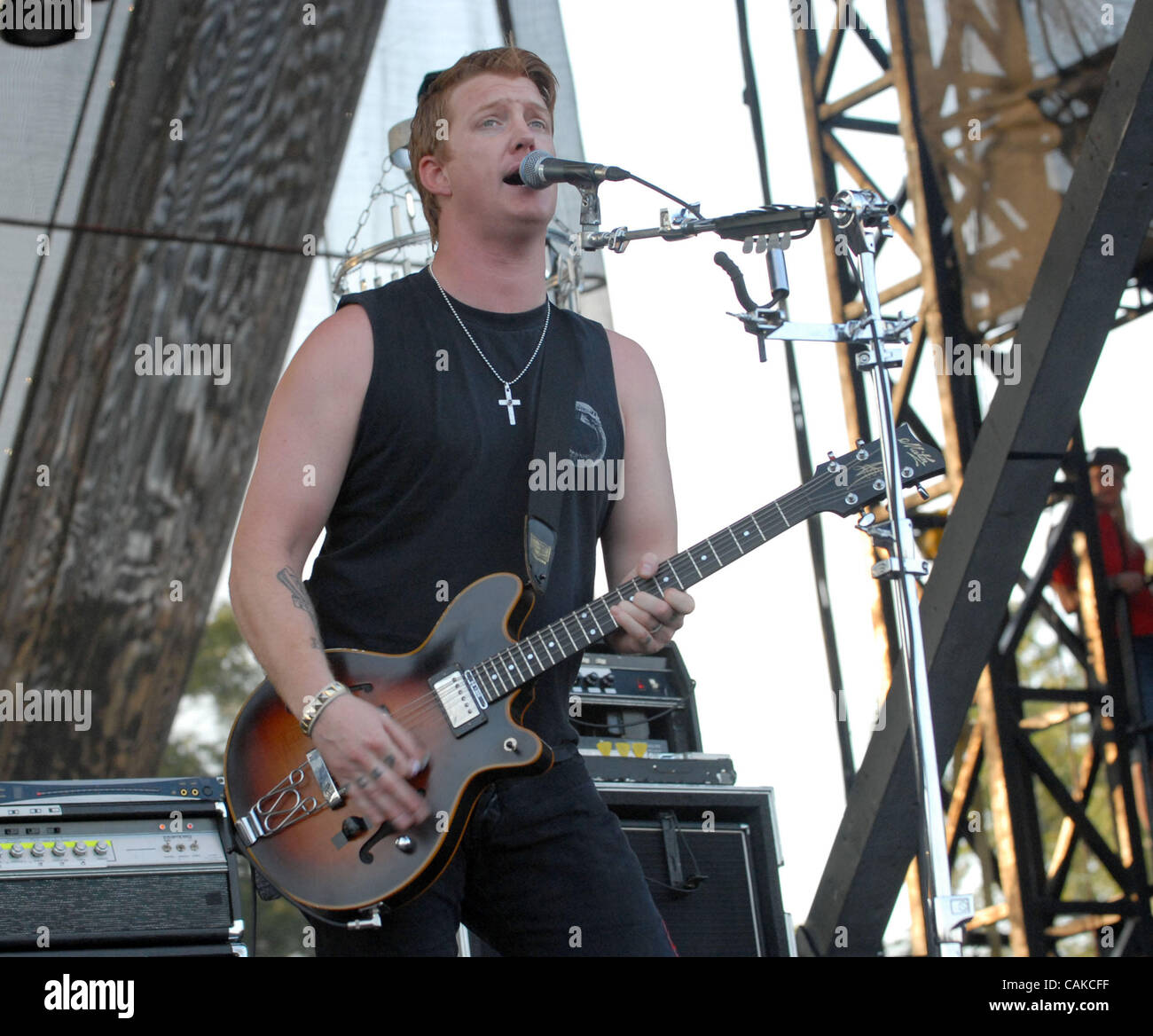 Sep. 14, 2007 Austin, TX; USA, Singer JOSH HOMME of the band Queens of ...